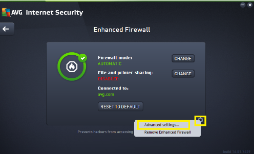 Configure AVG Firewall